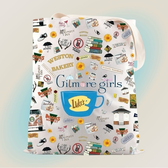 Bags | Gilmore Girls Tote Bag With Multicolor Design | Poshmark